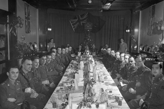 Dressed up for Dinner - Canadian Army - War Photos
