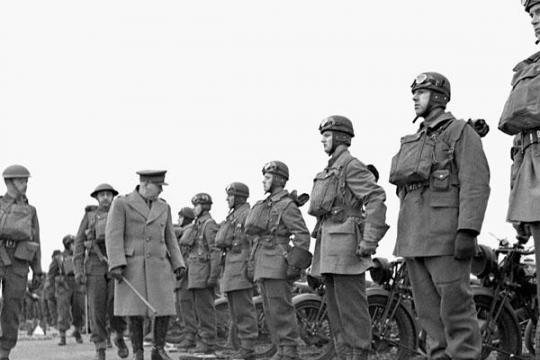 Formal Inspection of the Dragoons - Canadian Army - War Photos