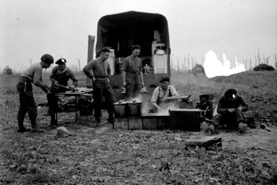 Whats for Dinner? - Canadian Army - War Photos